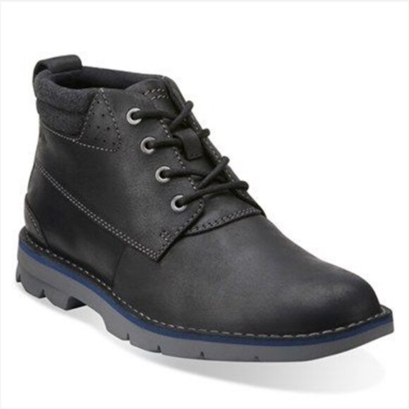 Clarks | Shoes | Clarks Varick Hill Black Leather Lace Up Comfort ...